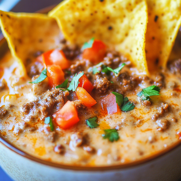 Easy Beef Queso Dip