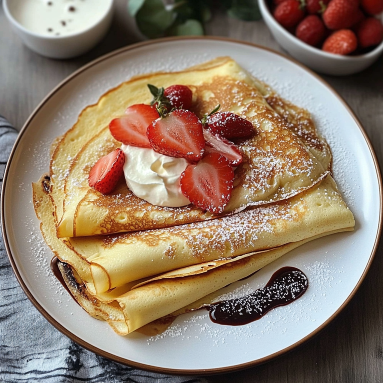 Perfect Homemade Crepes Recipe - Yummy Recipes